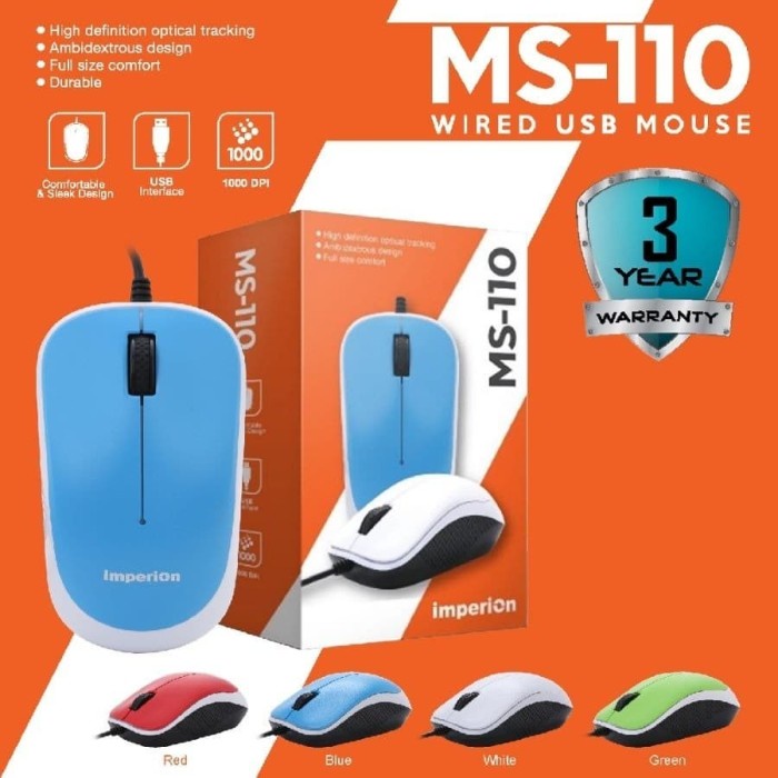 Jual MOUSE USB IMPERION MS-110 IMPERION Gaming | Shopee Indonesia