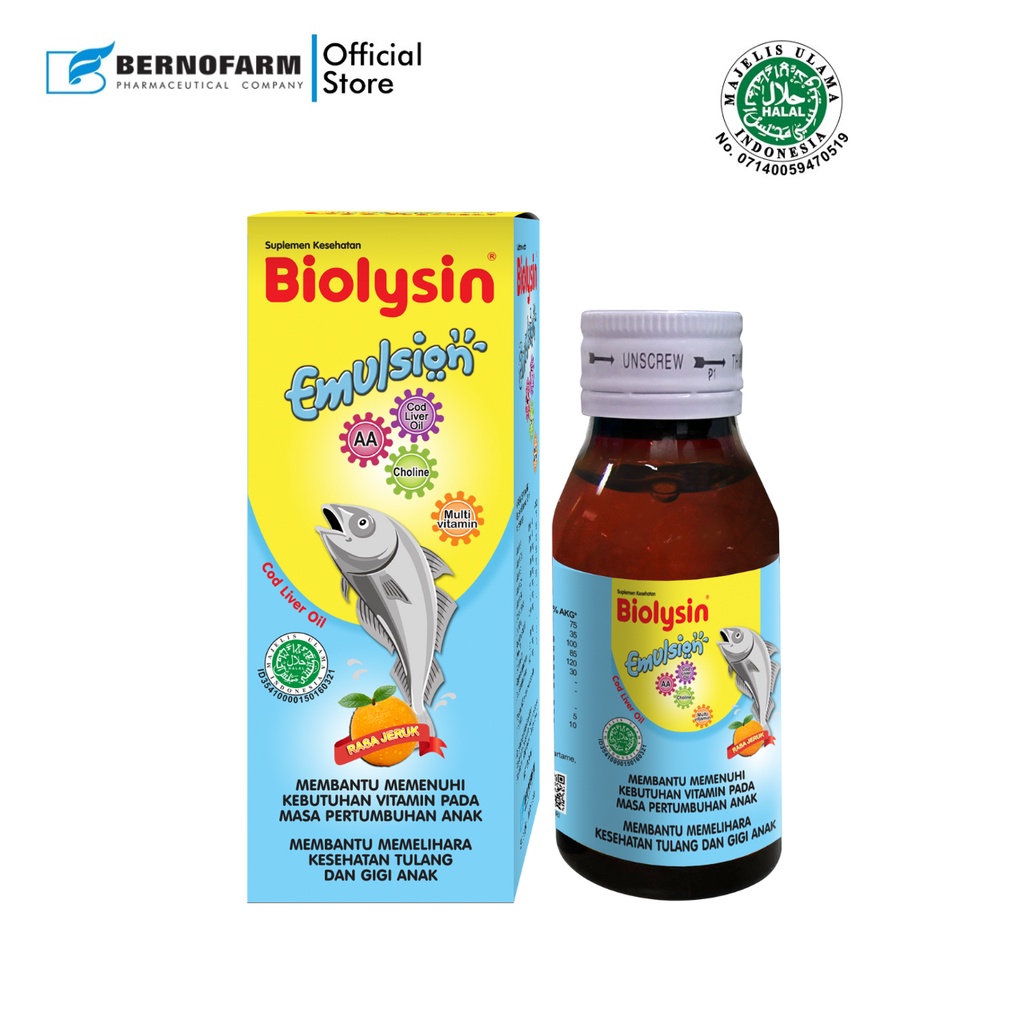 Jual Biolysin Emulsion Syrup Multivitamin Anak Rasa Orange 60ml ...