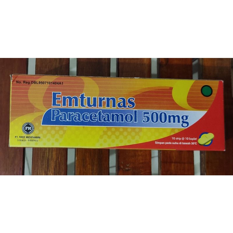 Jual Emturnas 100 Kaplet / Paracetamol 500 Mg / Meredakan Demam / Nyeri ...