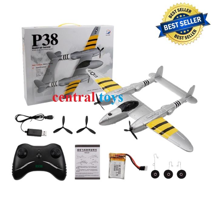 Jual pesawat rc FX816 2.4ghz 2ch P38 RTF EPP fixed wing rc air plane ...