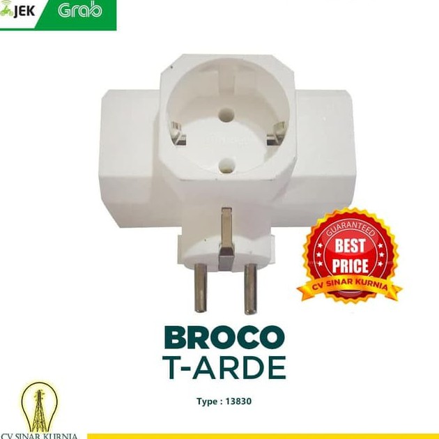 Jual Steker T - Arde Broco 13830 Warna Cream Colokan listrik cabang ...