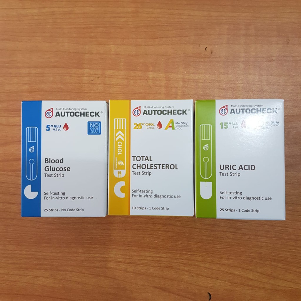 Jual PAKET STRIP AUTOCHECK GULA , ASAM URAT , KOLESTEROL / STIK AUTO ...