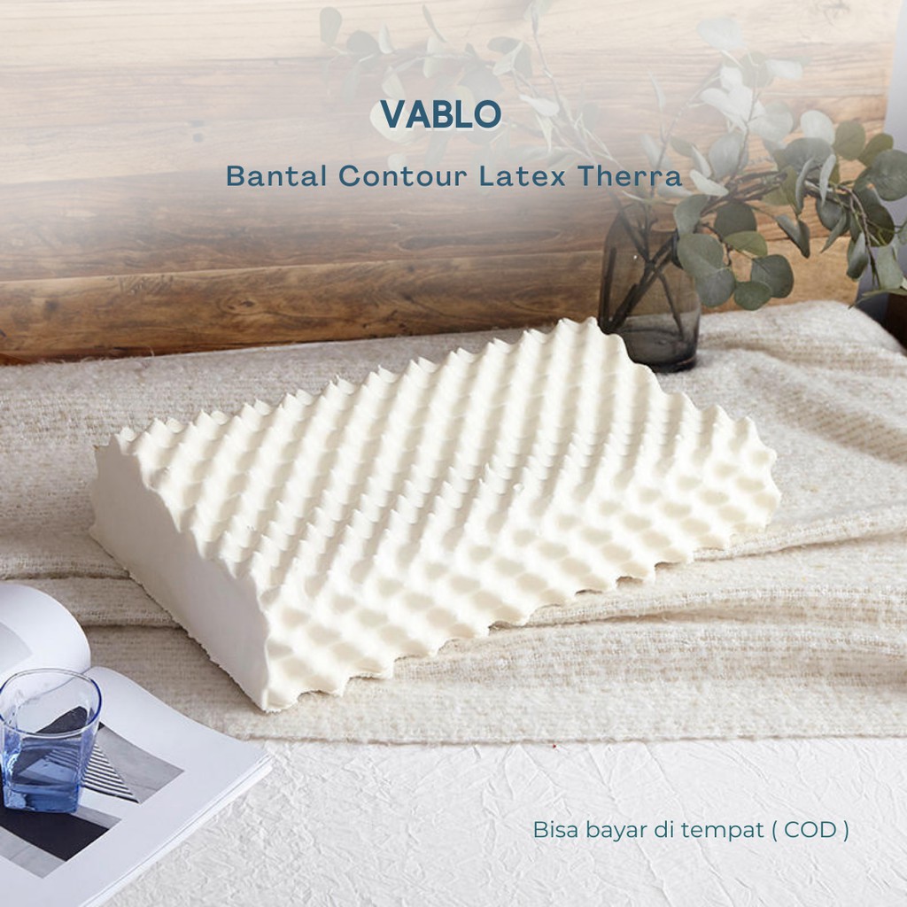 Jual Vablo therra bantal natural latex plus sarung cover resleting ...