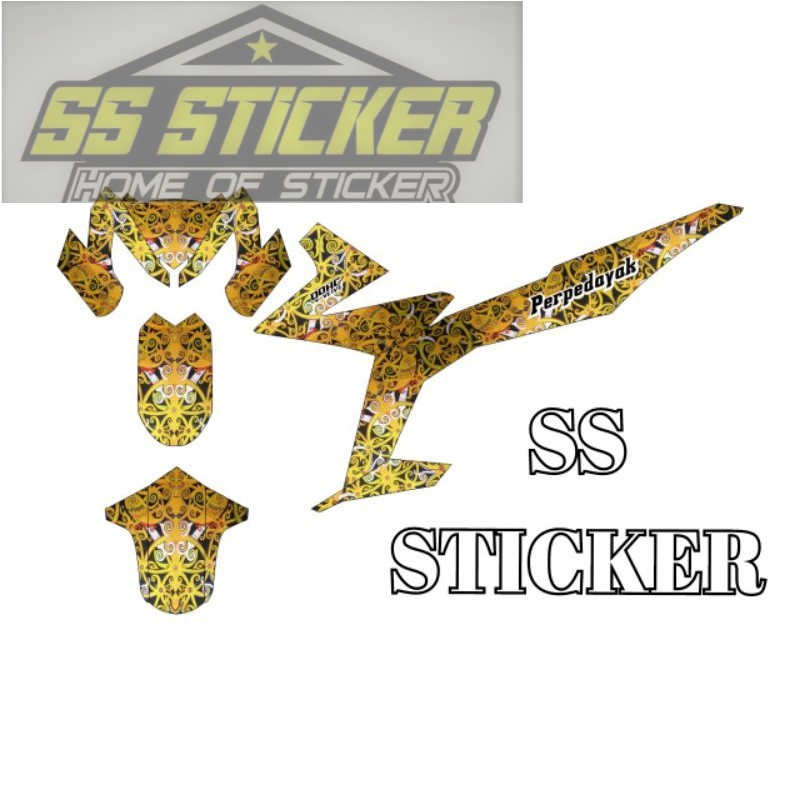 Jual sticker full body satria injeksi motif batik dayak | Shopee Indonesia