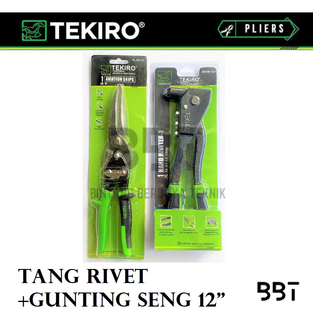 Jual TEKIRO Tang Rivet + Gunting Seng 12" / Tang Ripet Gunting Baja ...