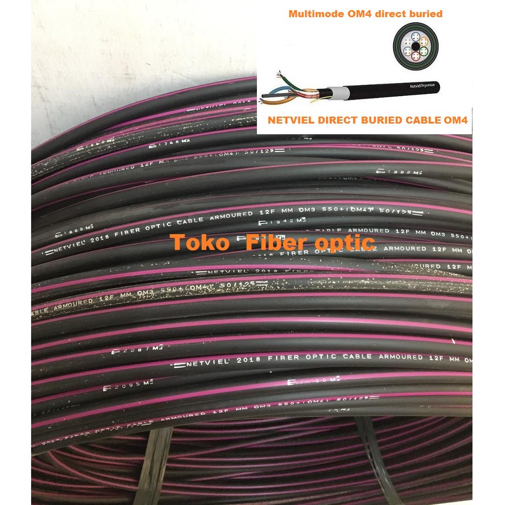 Jual Netviel 4 Core Multimode OM4 Outdoor Direct Buried Armoured ...