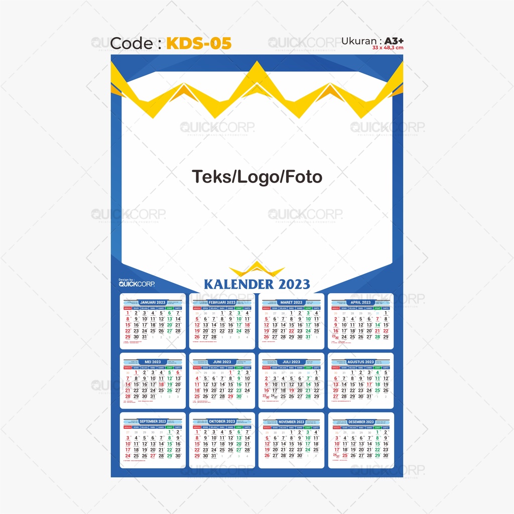 Jual KALENDER DINDING TEMATIK, TERSEDIA PILIHAN TEMPLATE DESAIN, BISA ...