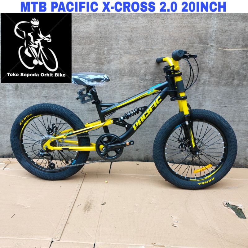 Jual Sepeda Gunung MTB Pacific X-Cross 2.0 Fullsus 20Inch | Shopee ...