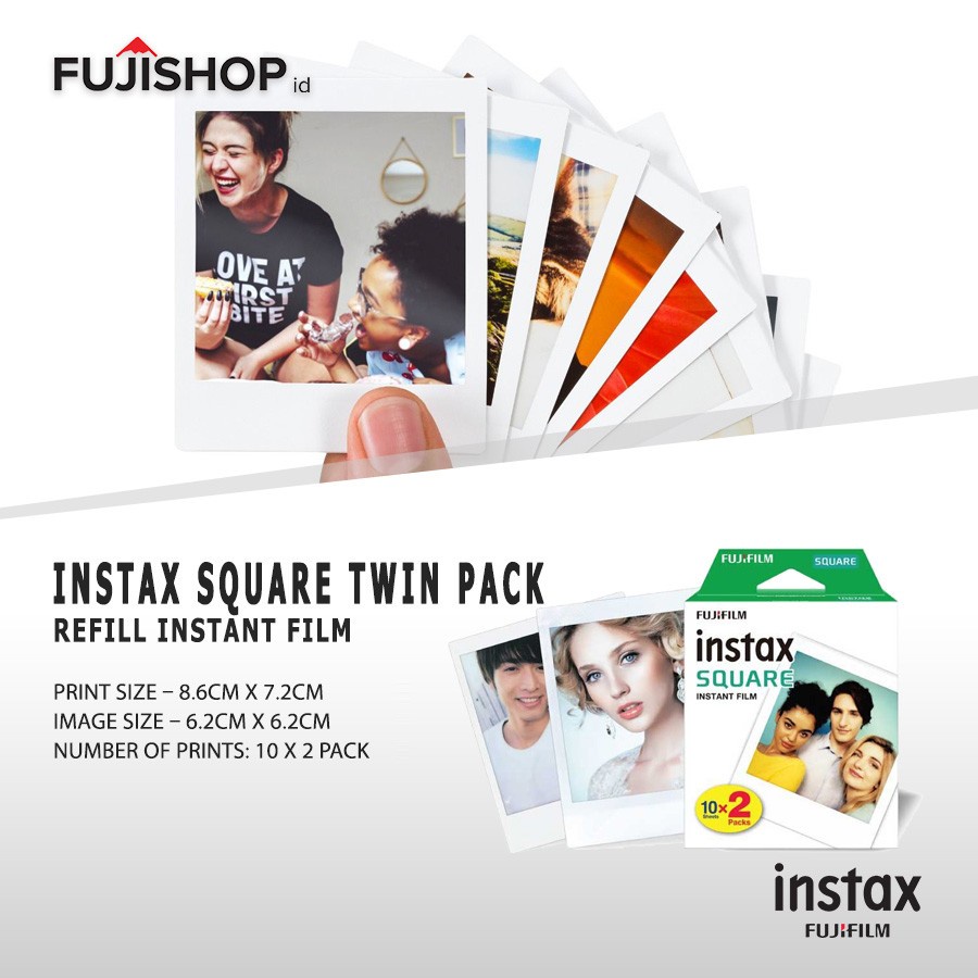 Jual Fujifilm Instax Paper Square Twin Pack | Shopee Indonesia