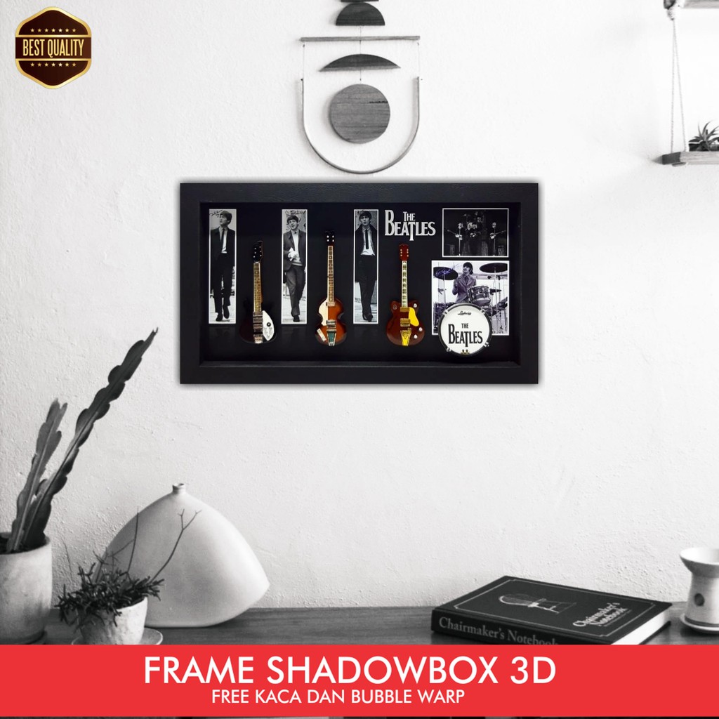 Jual Frame shadow box the beatles Figura The Beatles BEST SELLER ...