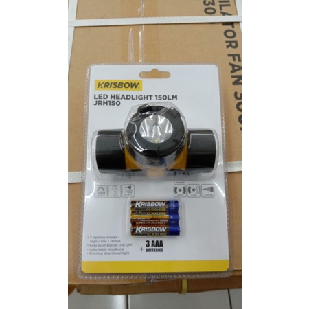 Jual Headlamp Krisbow Senter Kepala 150LM | Shopee Indonesia