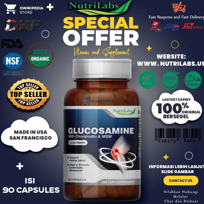 Jual Puritan Triple Strength Glucosamine Chondroitin & MSM - 90 Caplets ...