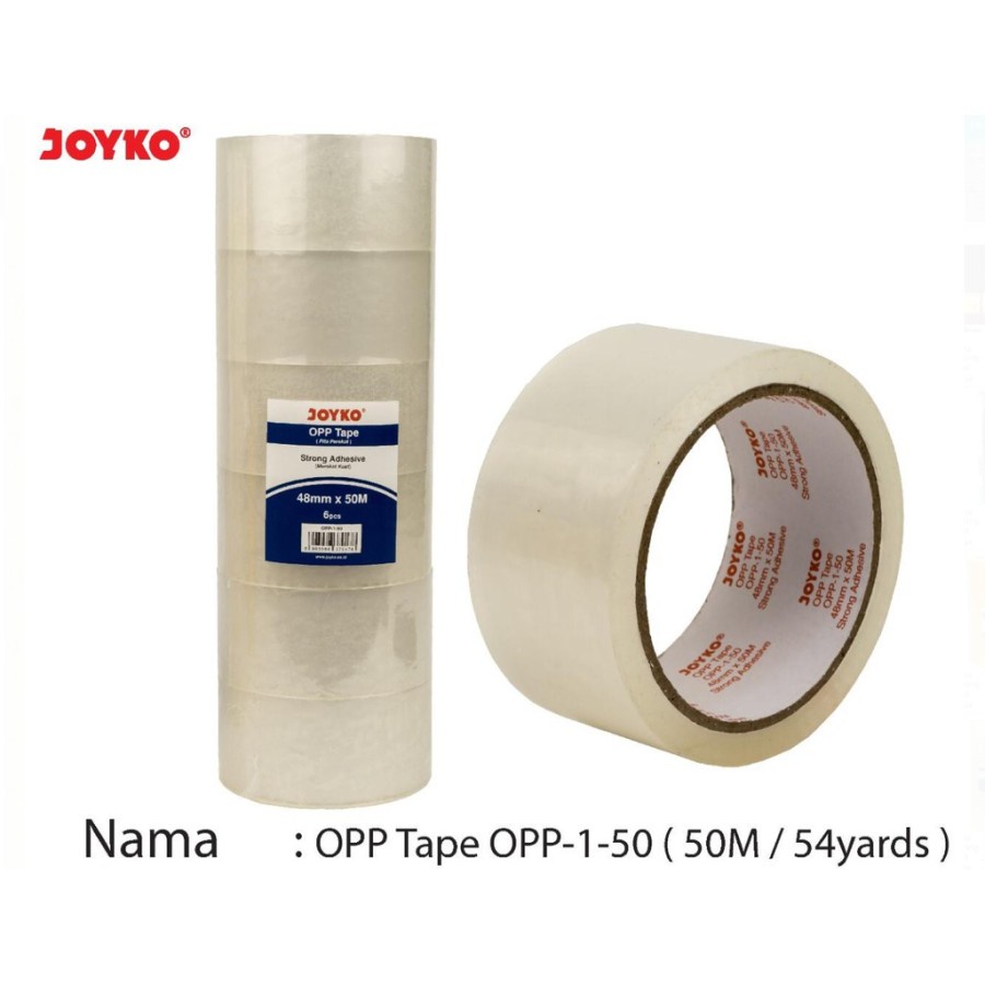 Jual joyko opp tape lakban bening dan coklat 2 inchi isolasi 48mmx50m ...