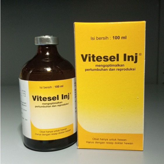 Jual VITESEL Inj 100 ml injeksi suntik vitamin pertumbuhan reproduksi ...