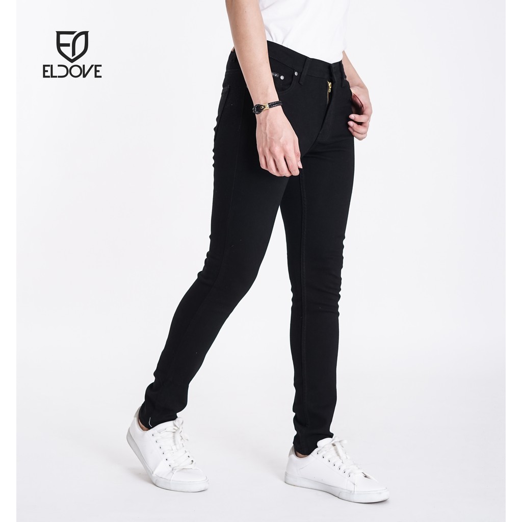 Jual Eldove Denim Jeans Stretch Black 2037 | Shopee Indonesia