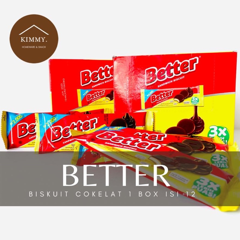 Jual BETTER BOX 36 GRAM ( 1 BOX ISI 12 ) BETTER SANDWICH BISCUIT ...