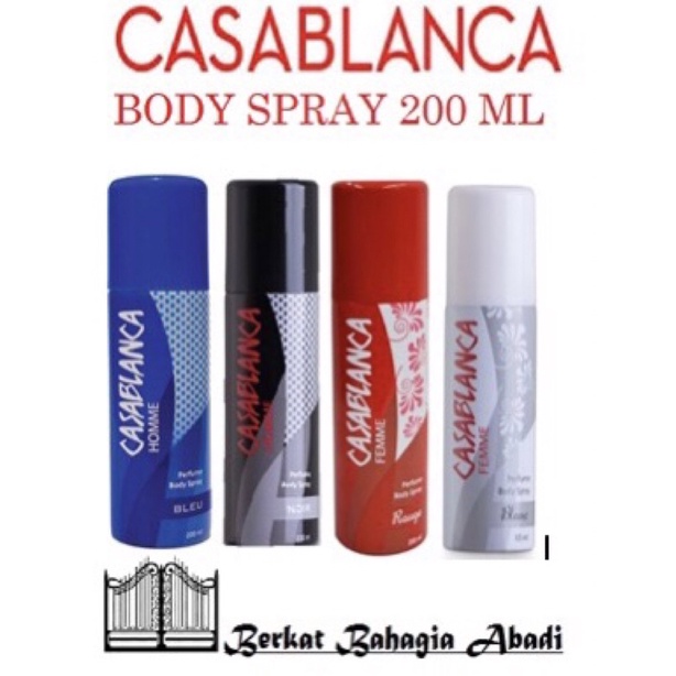Jual Casablanca Deo 150ml & 200ml / Casablanca Body Spray / casablanca ...