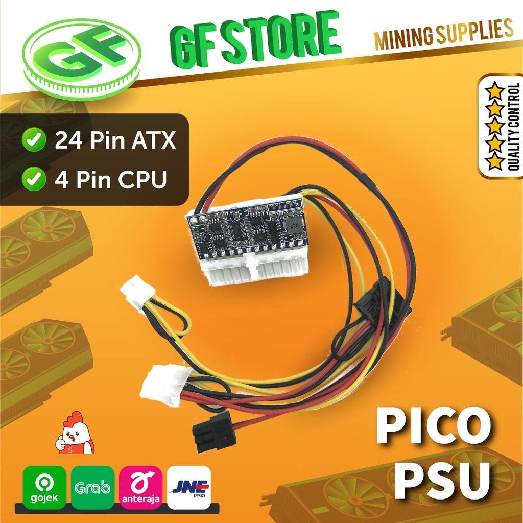 Jual PICO PSU - Power Supply Pico 24 pin + 4 Pin CPU for Server PSU ...