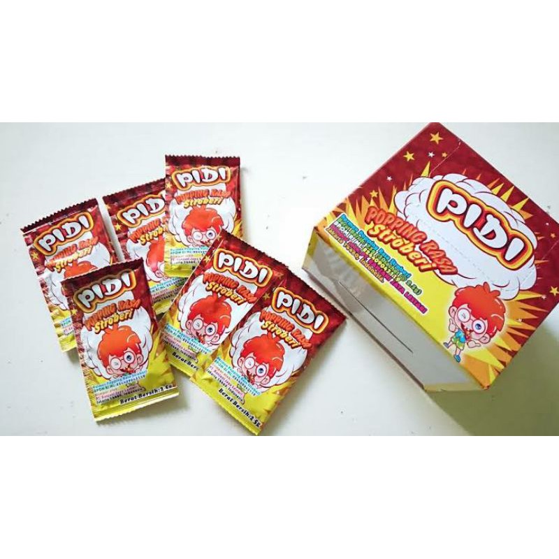 Jual Permen Popping Pidi Strawberry box isi 30 | Shopee Indonesia