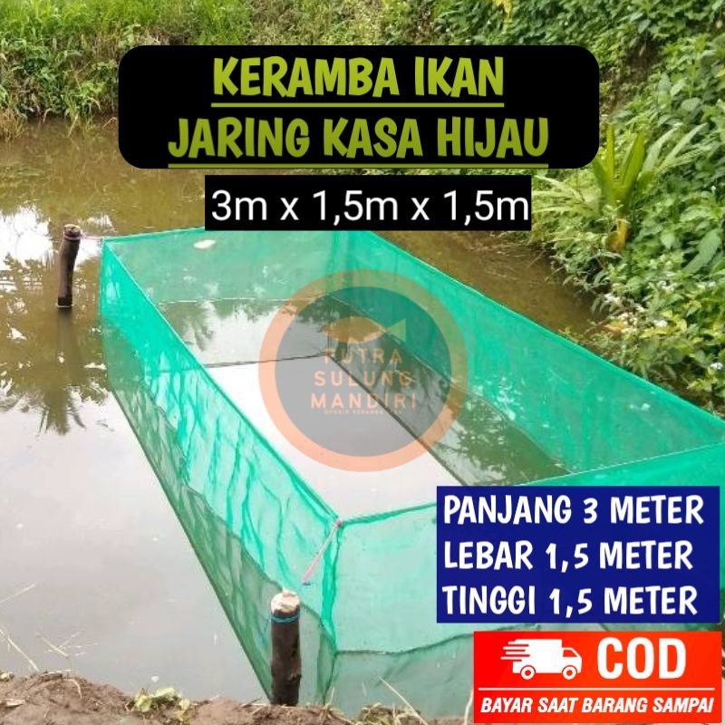 Jual K31515 Jaring apung karamba hapa ikan ukuran 3x1,5x1,5 siap pakai ...