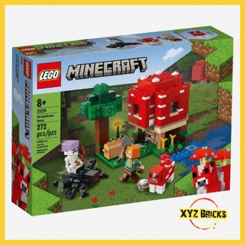 Jual LEGO 21179 - Minecraft The Mushroom House | Shopee Indonesia