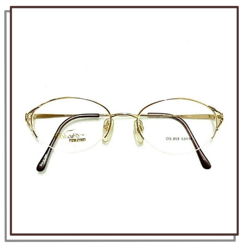 Jual FRAME KACAMATA WANITA OSHARE 859 Bahan SEMI TITANIUM Model Bulat ...