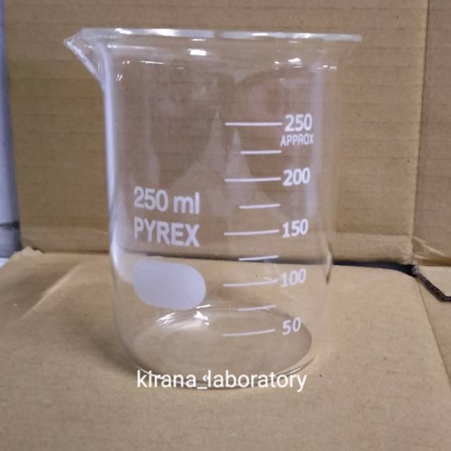 Jual Beaker Glass - Gelas Kimia 250ml Pyrex Class A - Alat laboratorium ...