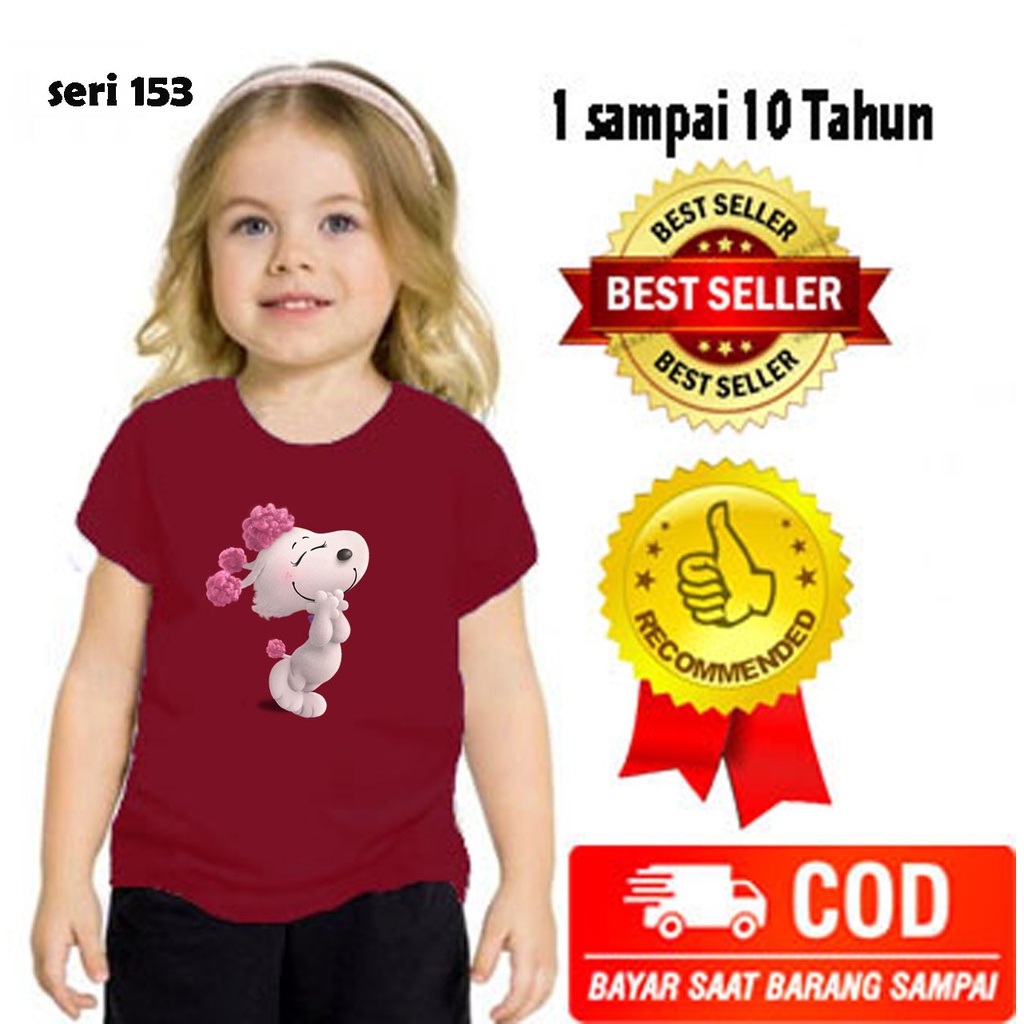 Jual Gambar Random dan Warna Random Atasan /Baju/Kaos Anak Perempuan 1 ...