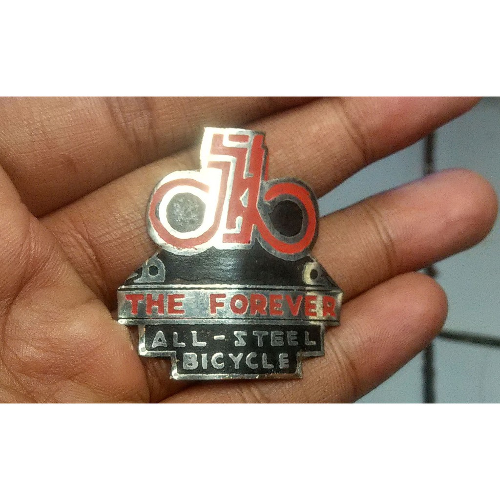Jual EMBLEM SEPEDA ONTHEL THE FOREVER ALL-STEEL BICYCLE Emblem Sepeda ...