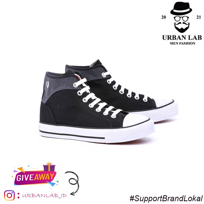 Jual Sepatu Sneakers Sepatu Casual Pria Distro Garucci Black - LS 1141 ...