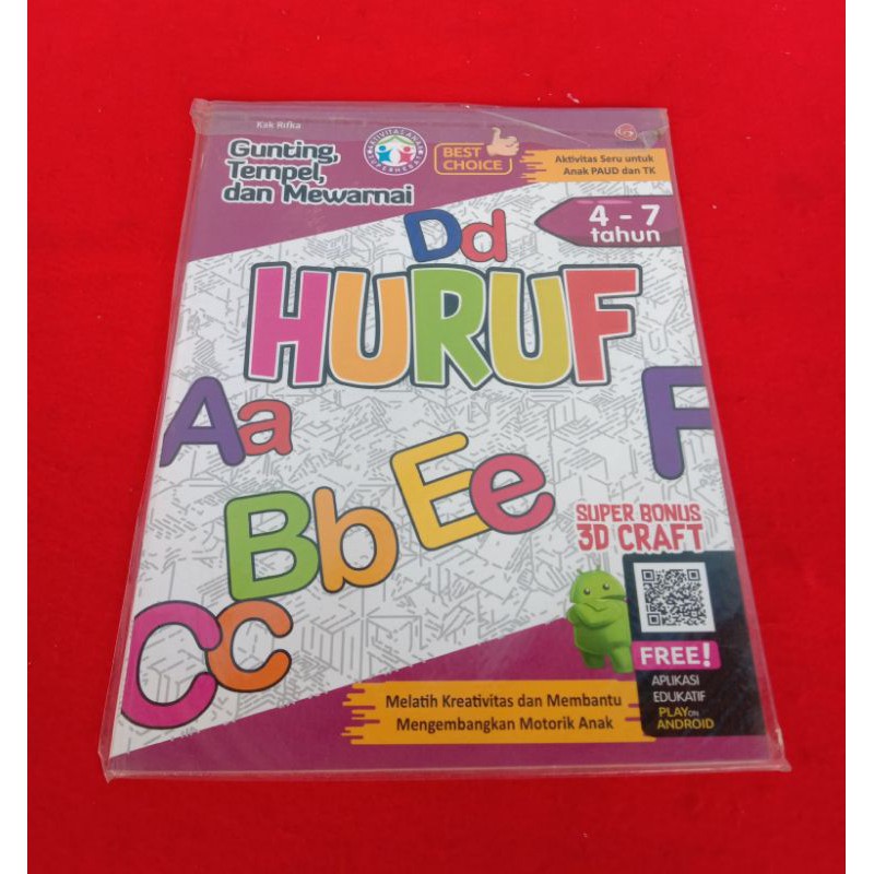 Jual Aktivitas Anak Super Hebat Huruf gunting,tempel,dan mewarnai 4 ...