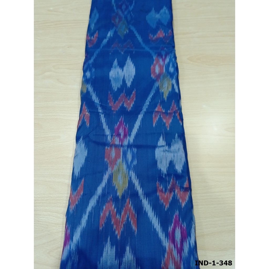 Jual Kain Tenun Ikat Sutra Bugis Makassar Biru - Tenun Sengkang IND-1 ...