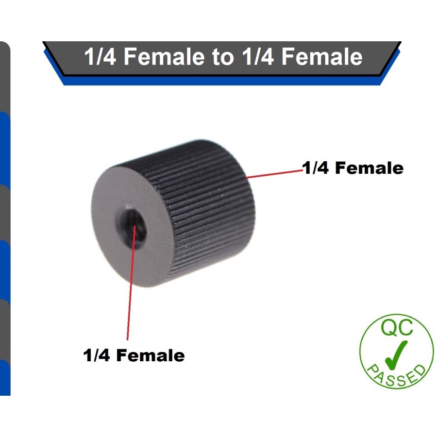 Jual 1/4 Female to 1/4 Female Screw, Adapter Baut Spigot Converter ...