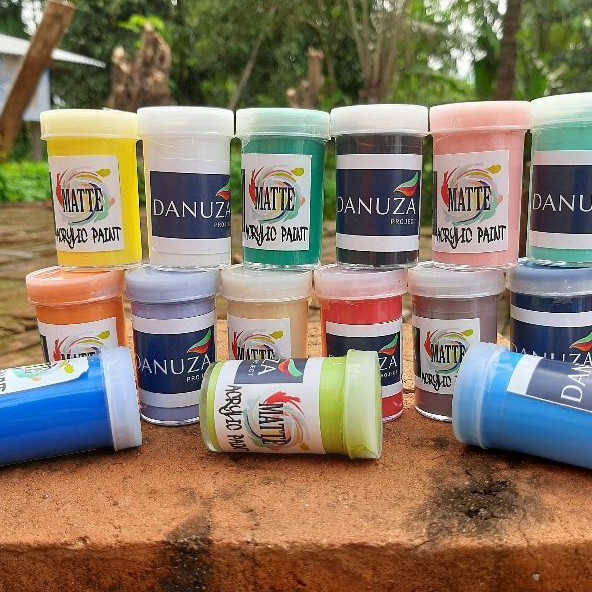 Jual Cat Lukis Acrylic tipe matte 30ml / Cat Lukis Kanvas 16 Warna ...