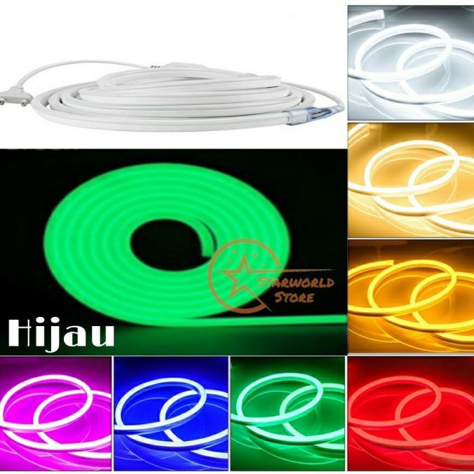 Jual Lampu Selang LED Neon Flex AC - 5 Meter + Socket | Shopee Indonesia