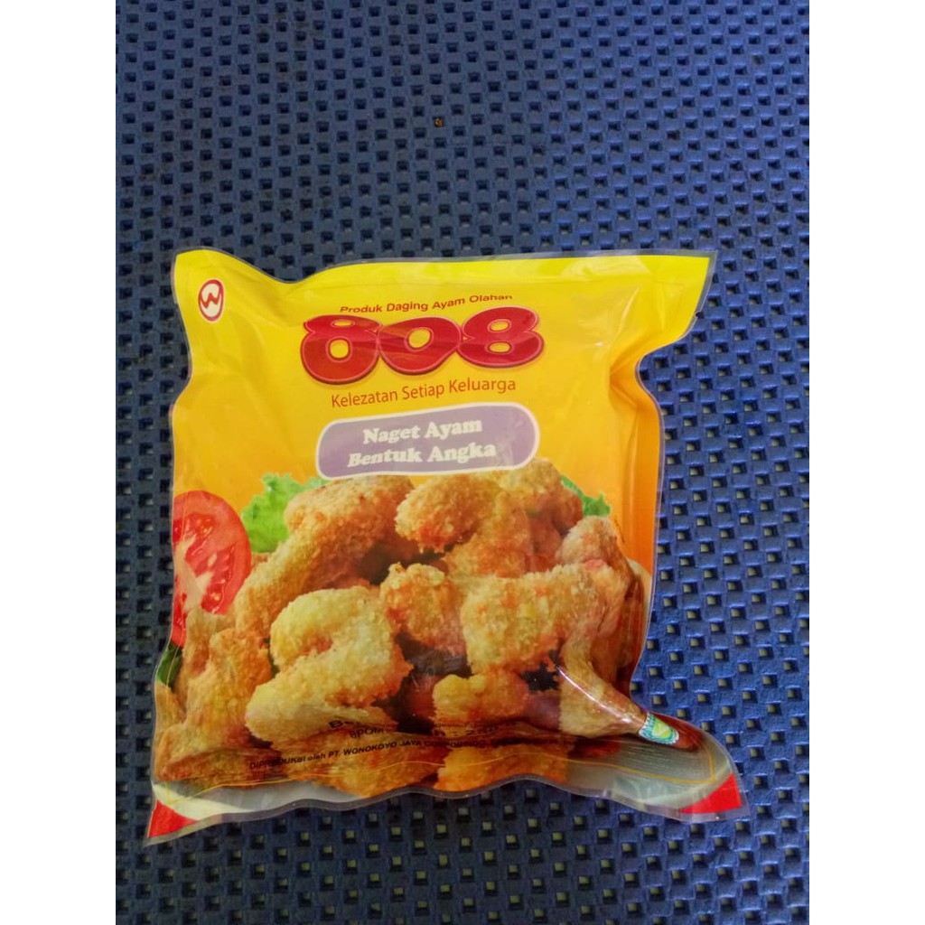 Jual 808 chicken nugget ayam bentuk angka 250gr enak dan halal | Shopee ...