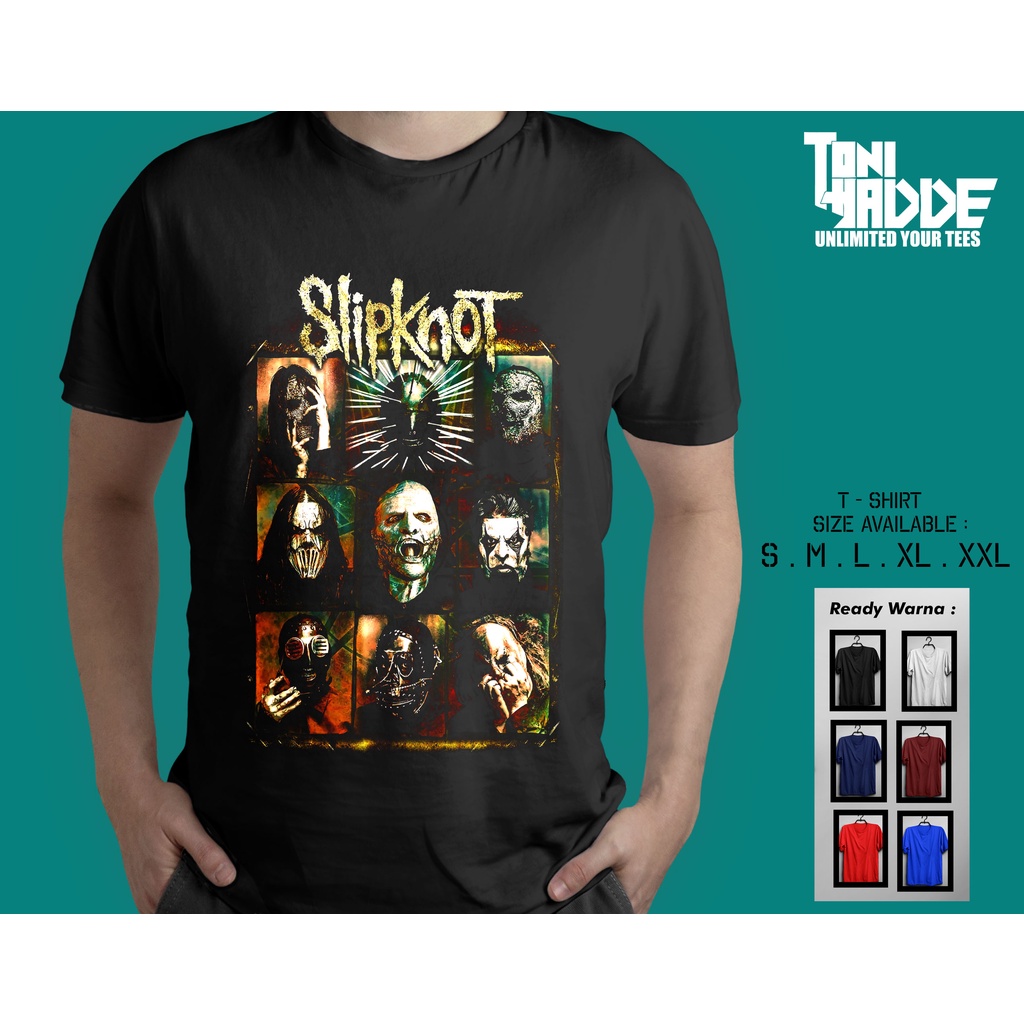Jual Kaos Slipknot Squad / Kaos Music Band Rock Metal / Kaos Raster DTF ...