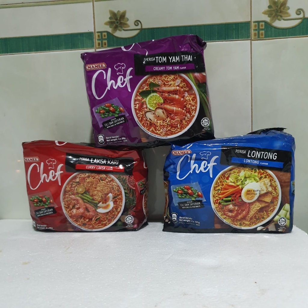Jual mamee mie chef rasa lontong,tom yam Thai,laksa kari | Shopee Indonesia