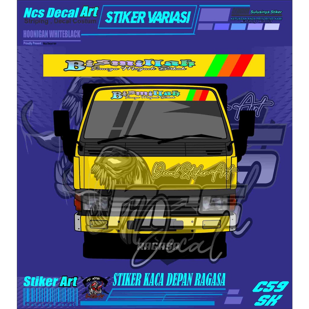 Jual Sticker Truk Bismillah Sticker Custom Kaca Depan Truk Ragasa ... Jual Sticker Truk Bismillah Sticker Custom Kaca Depan Truk Ragasa ...