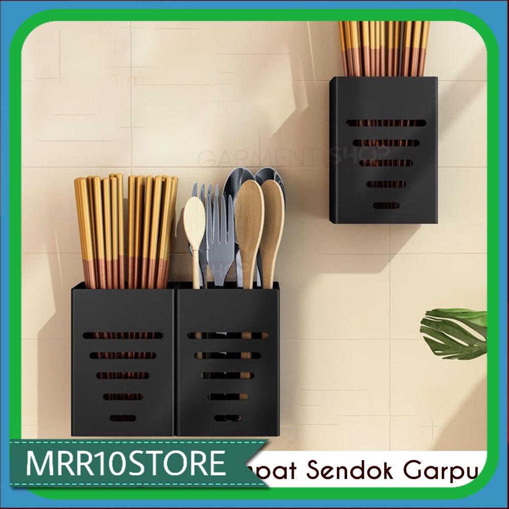 Jual Tempat Sendok Garpu Sumpit Alat Makan Rak Dapur Gantung Tempel ...