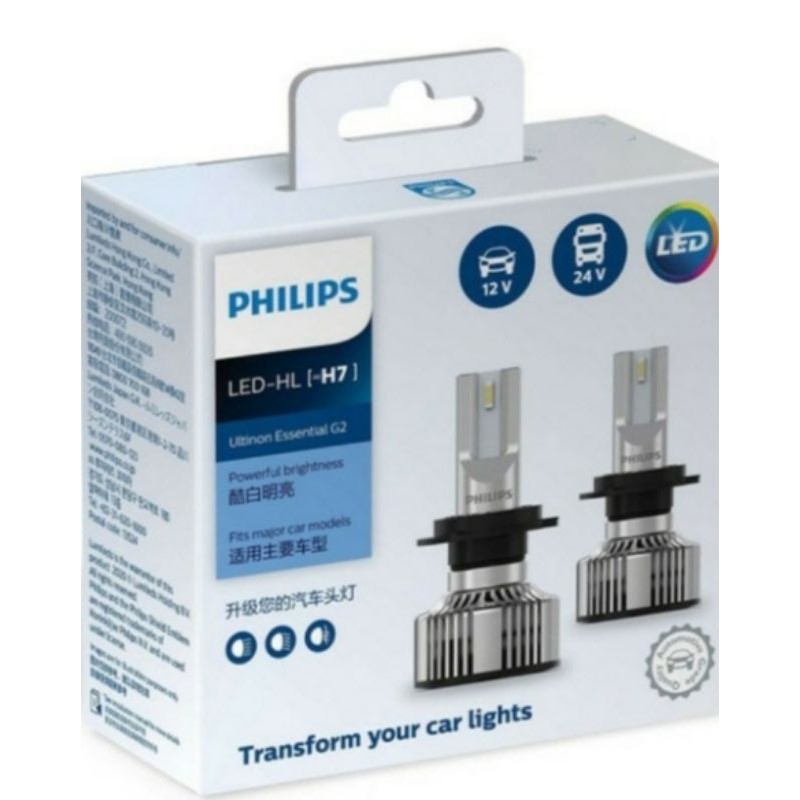 Jual Philips Ultinon Essential G2 LED H7 6500K Bohlam Lampu Mobil Putih ...