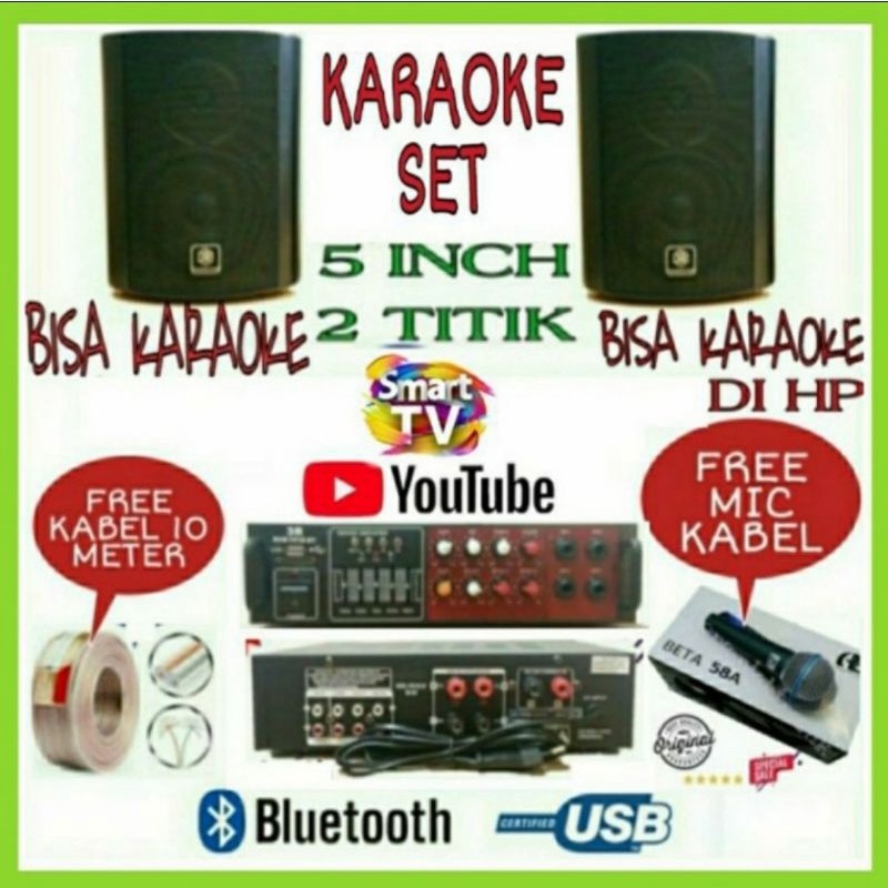 Jual PAKET SOUND KARAOKE MINI AMPLIFIER SPEAKER MIC | Shopee Indonesia