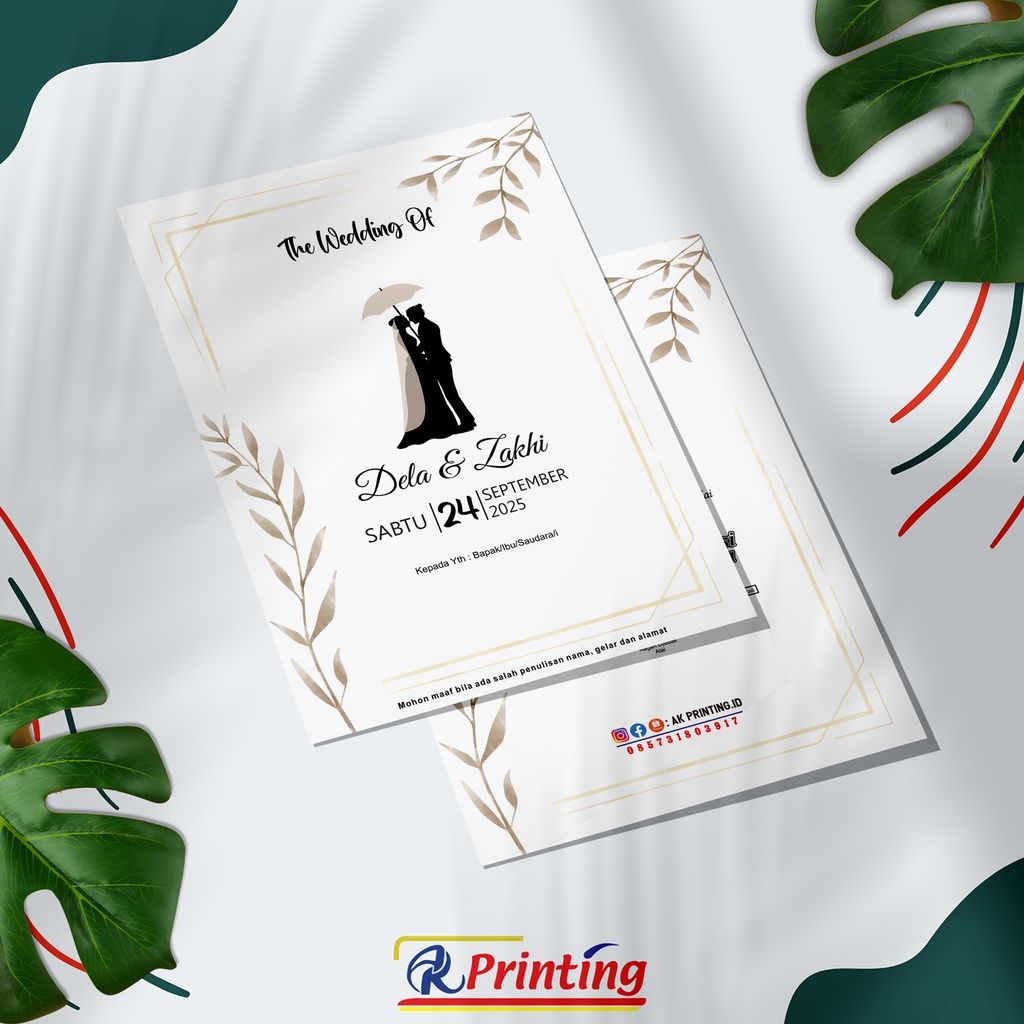 Jual Undangan Pernikahan Murah unik elegan Rustik Rustic Bunga COD ...