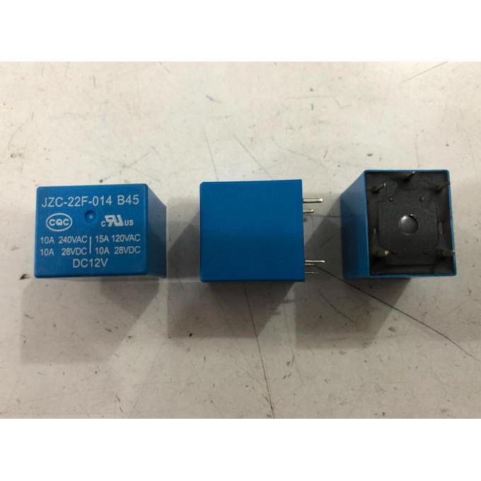 Jual Relay 12V 5 Pin Biru Blue Jzc-22F-014 B45 Relay 12V 10A 5 Pin ...