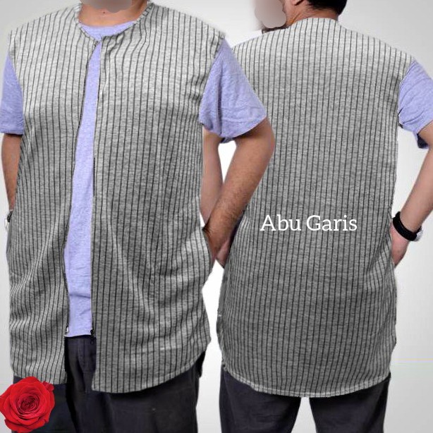 Jual Sholat-Rompi- Rompi Sholat Pria, Baju Muslim Pria - Abu Tua Garis ...