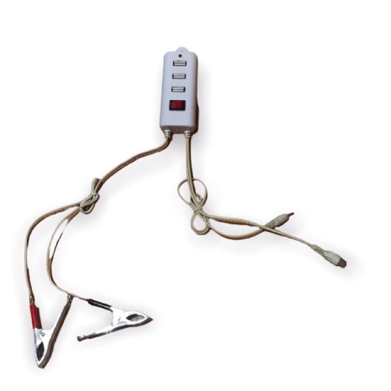 Jual CHARGER AKI 2IN1 AND 3 USB DUS POLOS / CHARGER AKI MOTOR HIGH ...