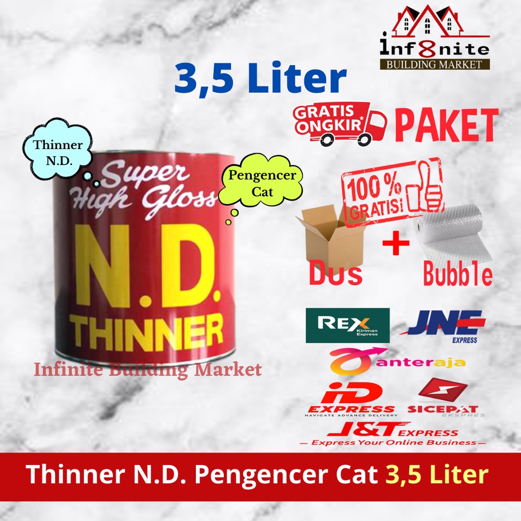 Jual Thiner Thinner Tiner ND 3,5 Liter Pengencer Cat Besi Kayu Duco ...