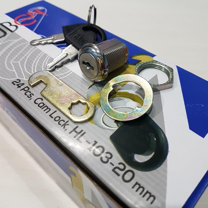 Jual Kunci Kait Laci Lemari Loker Cam Lock Camlock HUBEN HL 103.20 (20 mm) | Shopee Indonesia