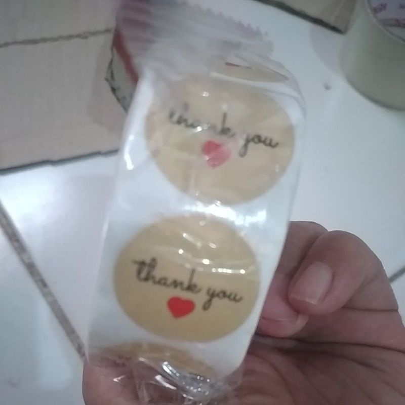 Jual sticker kecil,imut ,ucapan happy birthday, thank you/terimakasih ...