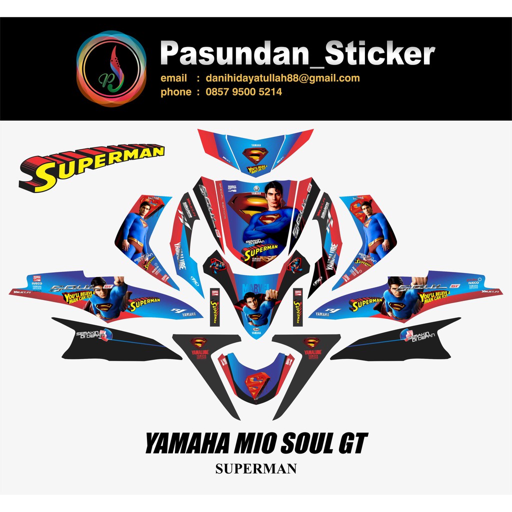 Jual YAMAHA MIO SOUL GT SUPERMAN | Shopee Indonesia
